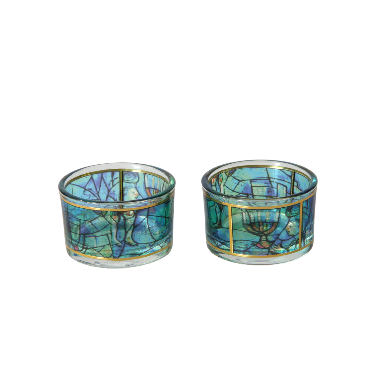 Shabbat Candlestick Marc Chagall - Blue – Prague Judaica